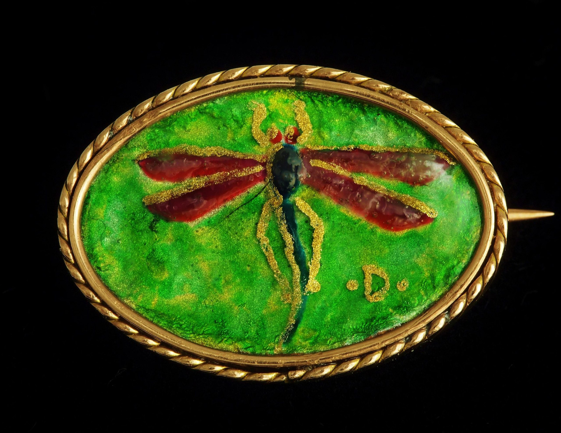 Dragonfly Brooch by Nelson & Edith Dawson - Nouveau Deco Arts