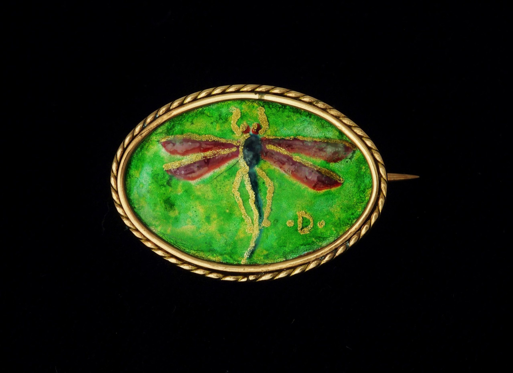 Dragonfly Brooch by Nelson & Edith Dawson - Nouveau Deco Arts