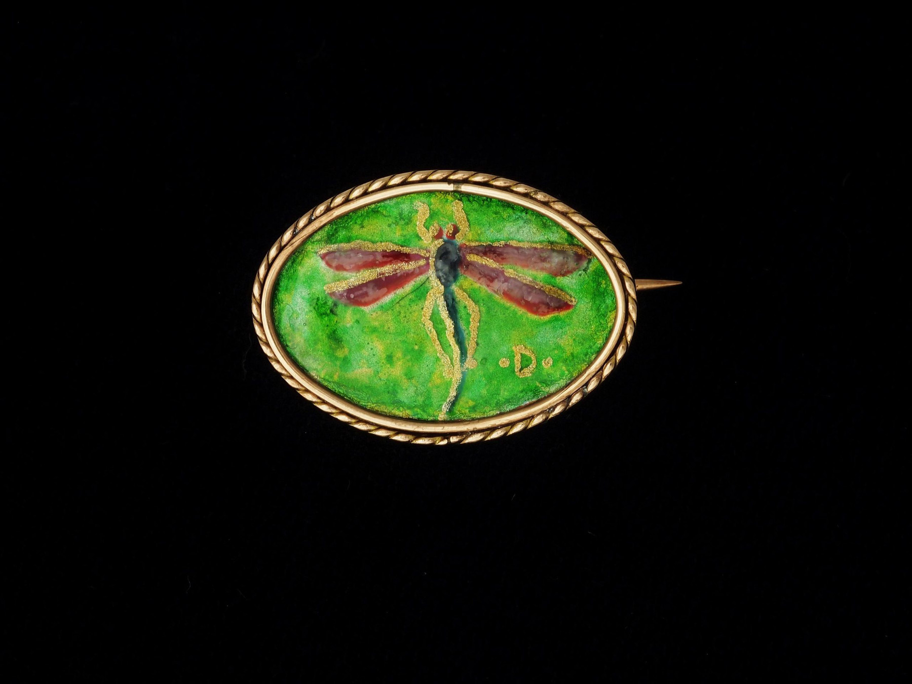 Dragonfly Brooch by Nelson & Edith Dawson - Nouveau Deco Arts