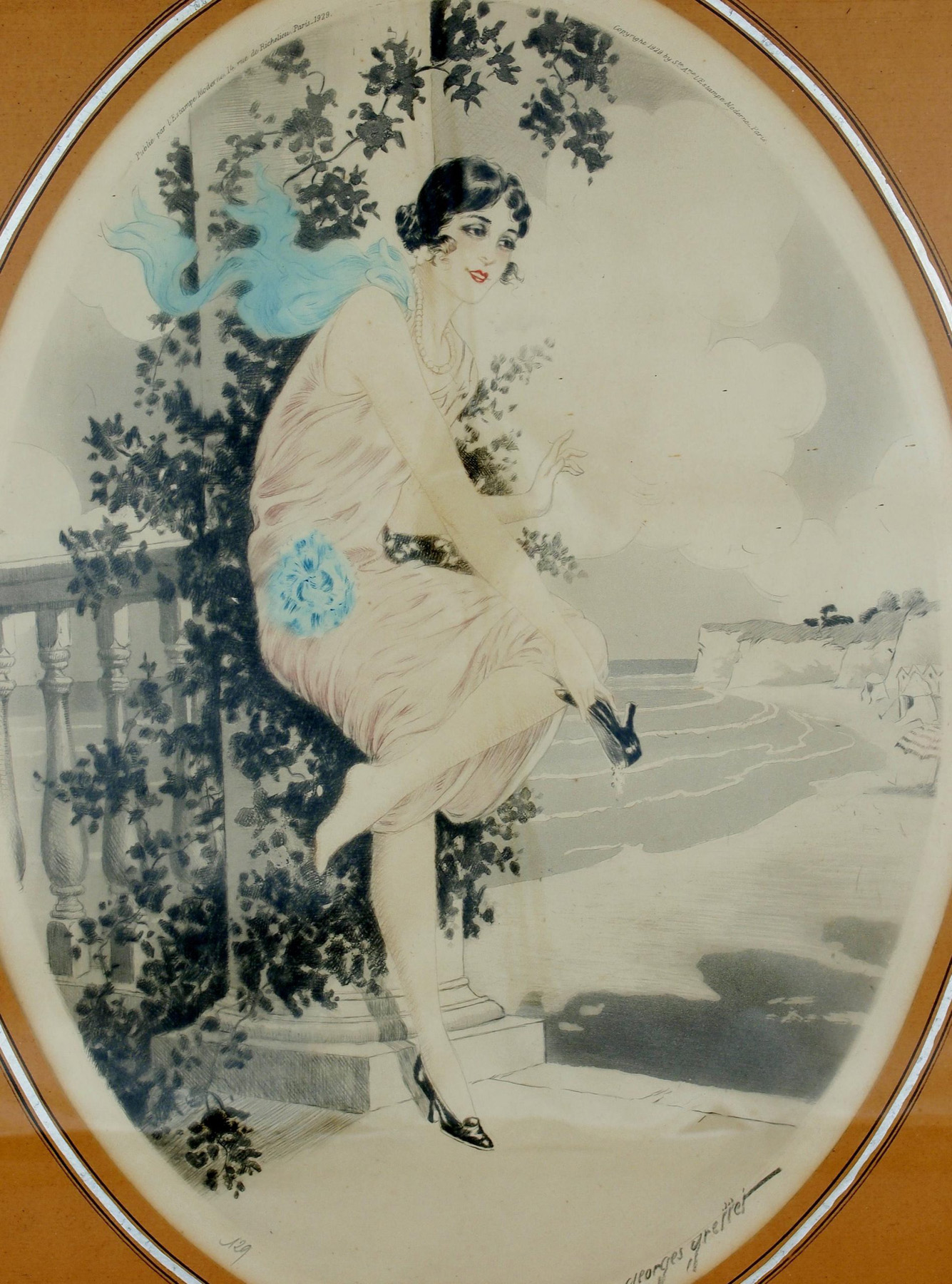 Georges Grellet Drypoint Etching* - Nouveau Deco Arts