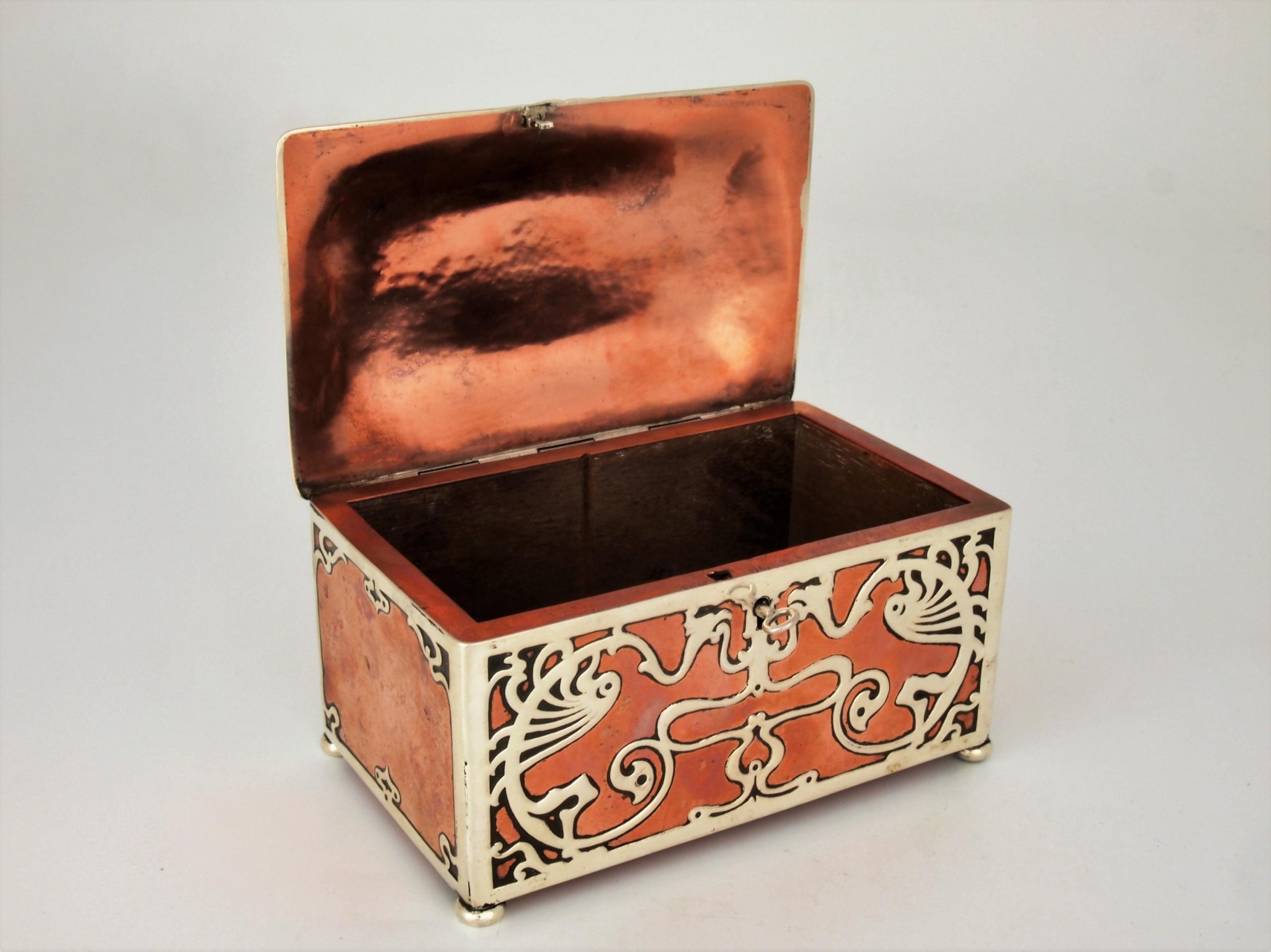Silver and Copper Box* - Nouveau Deco Arts