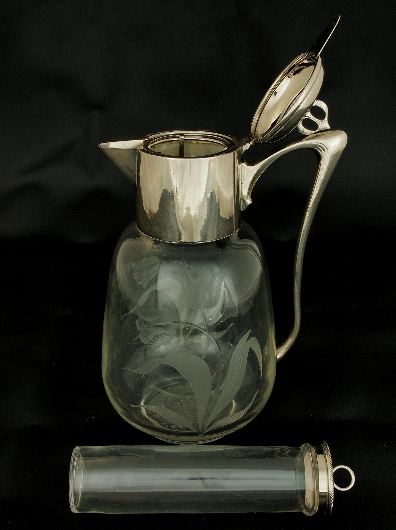 Silver Plated Iced Water Jug - Nouveau Deco Arts