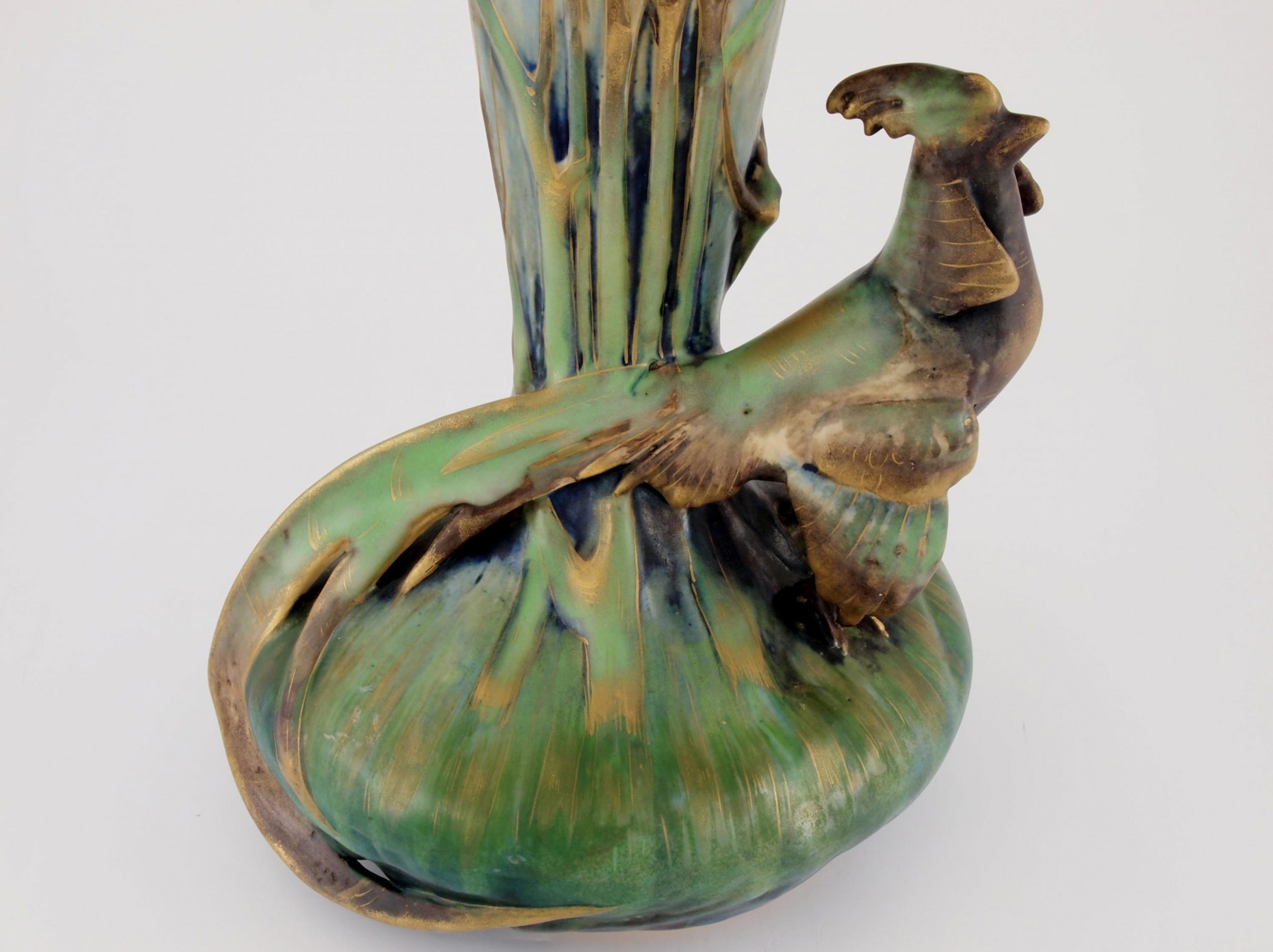 Vase with Pheasant* - Nouveau Deco Arts