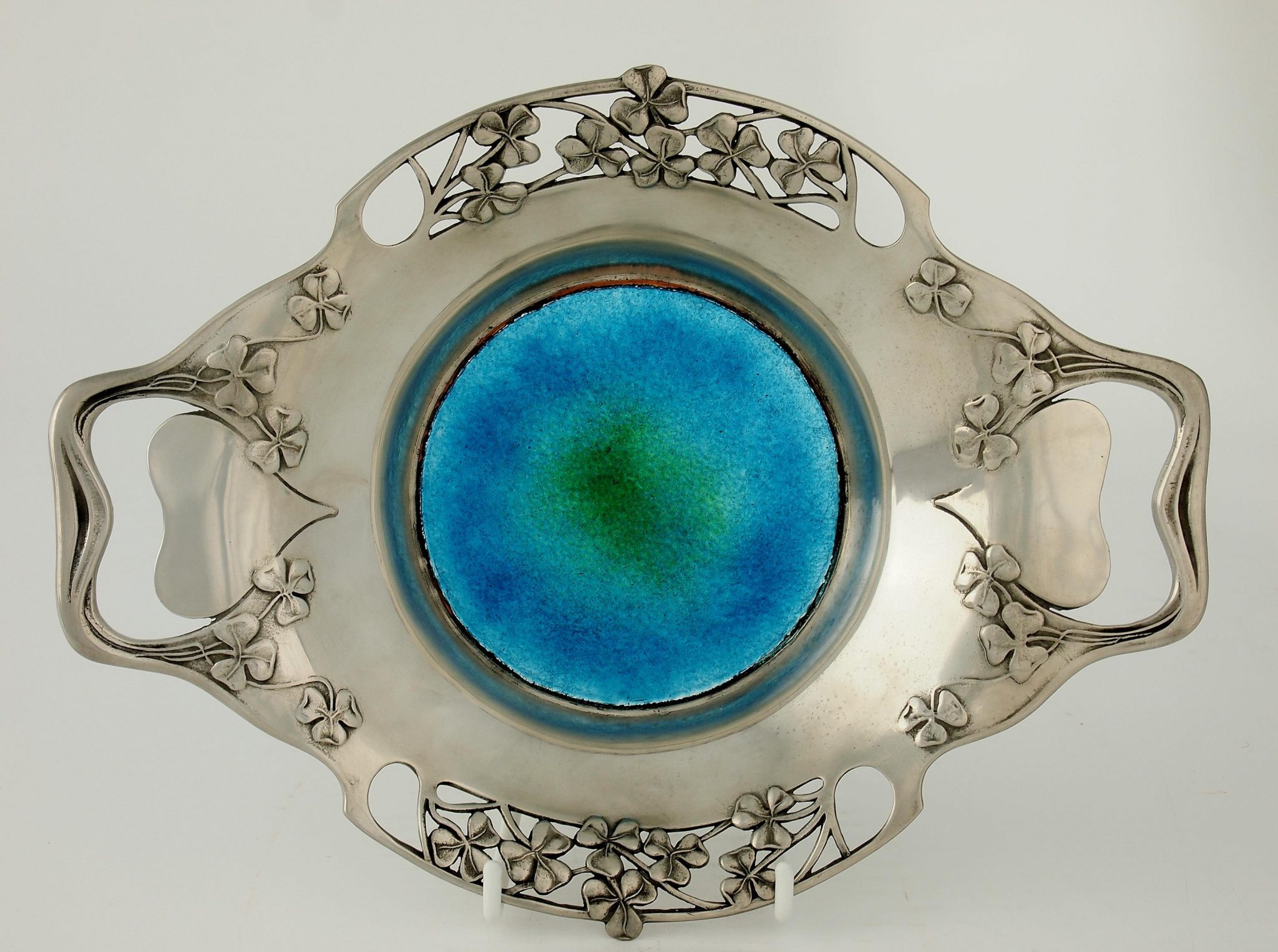 Liberty Pewter and Enamel Dish - Nouveau Deco Arts