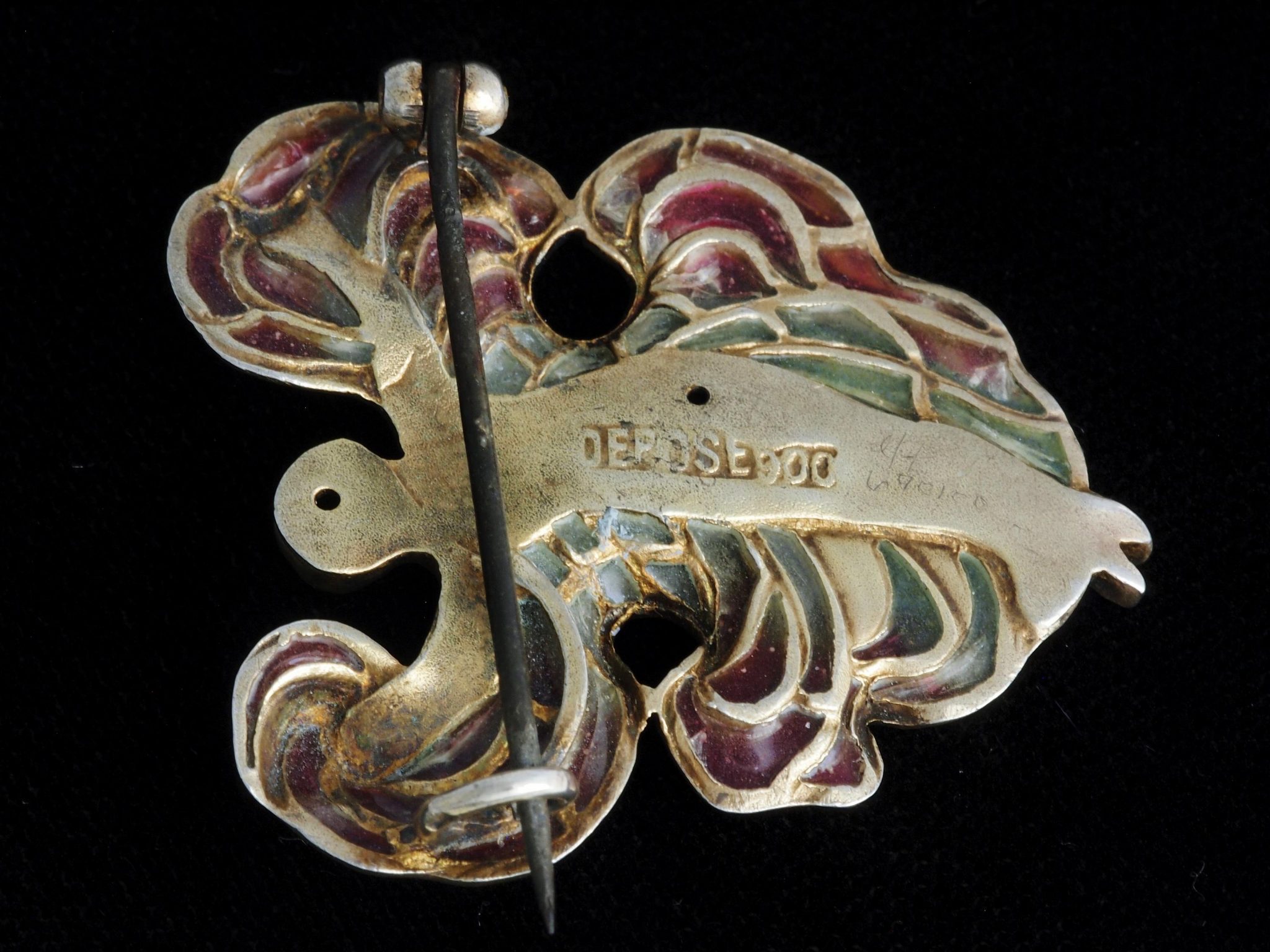 Plique à Jour 'Loie Fuller' Brooch - Nouveau Deco Arts