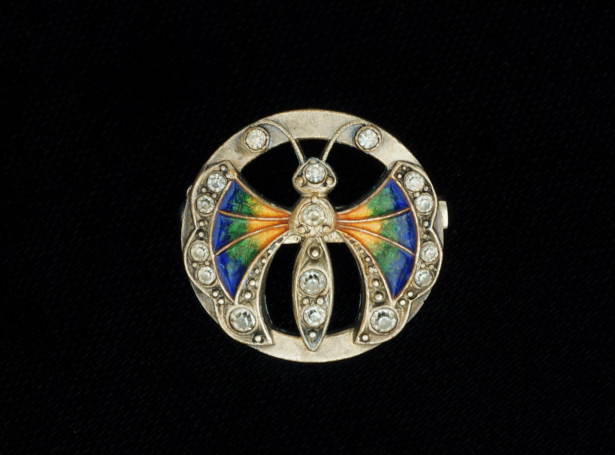 French Enamelled Winged Insect Brooch* - Nouveau Deco Arts