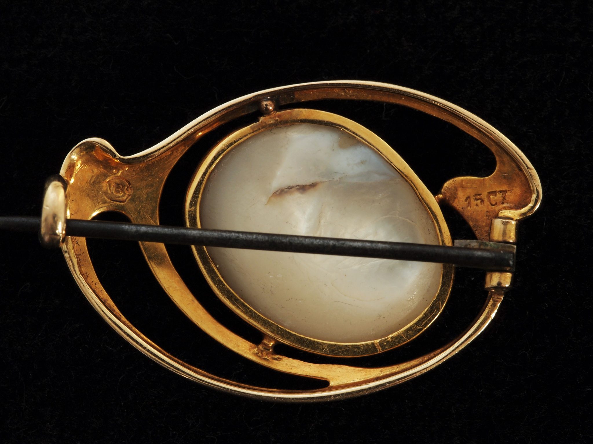 Murrle Bennett Gold Brooch - Nouveau Deco Arts