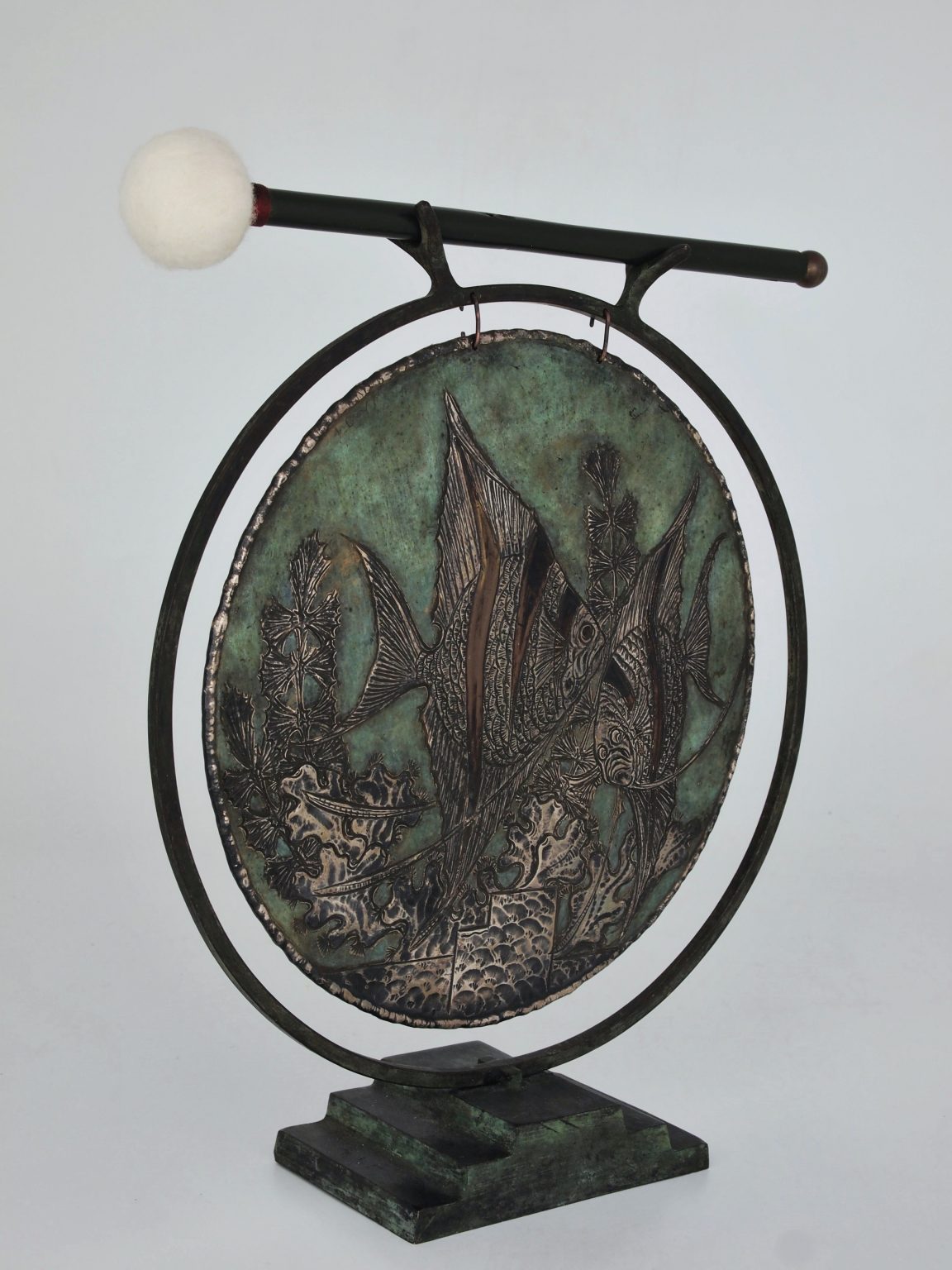 Art Deco Bronze Dinner Gong by Loys of Paris* - Nouveau Deco Arts