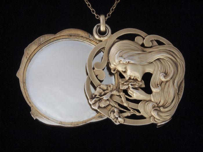 Art Nouveau Mirror Locket by Dropsy* - Nouveau Deco Arts