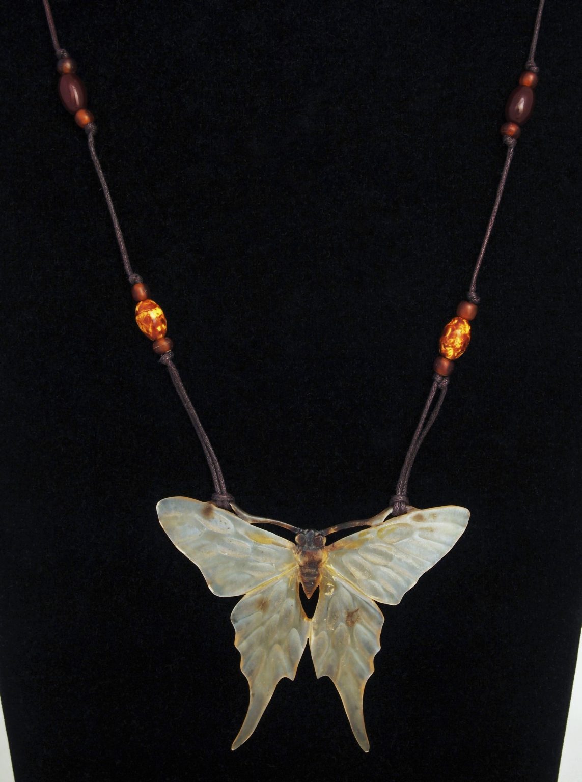 Elizabeth Bonté Moth Pendant - Nouveau Deco Arts