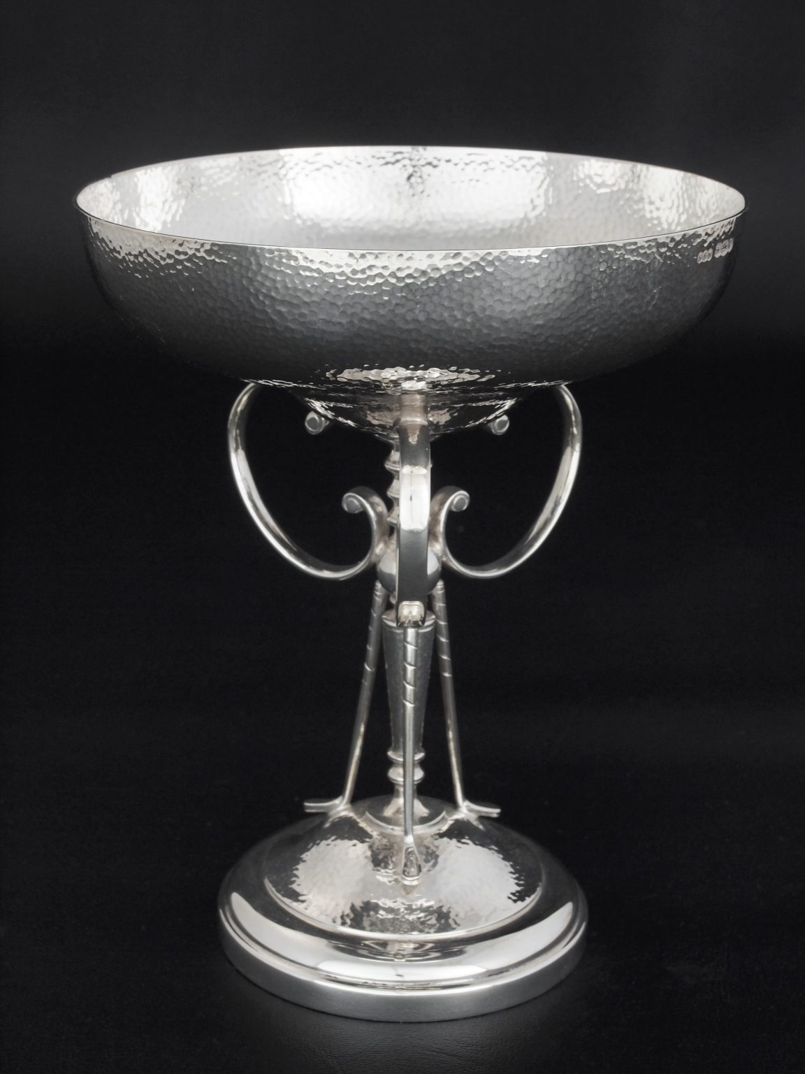 Hammered Silver Chalice with Golf Clubs* - Nouveau Deco Arts