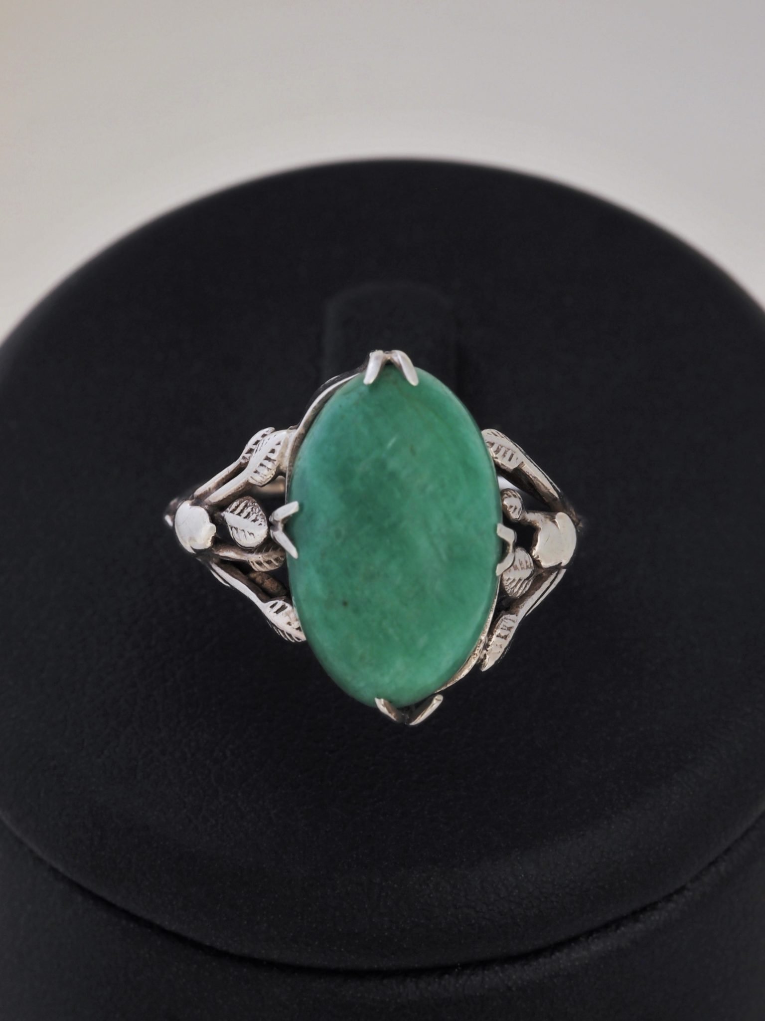 Arts & Crafts Silver and Amazonite Ring* - Nouveau Deco Arts
