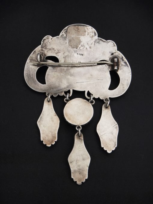 Sk nvirke Silver Brooch Nouveau Deco Arts