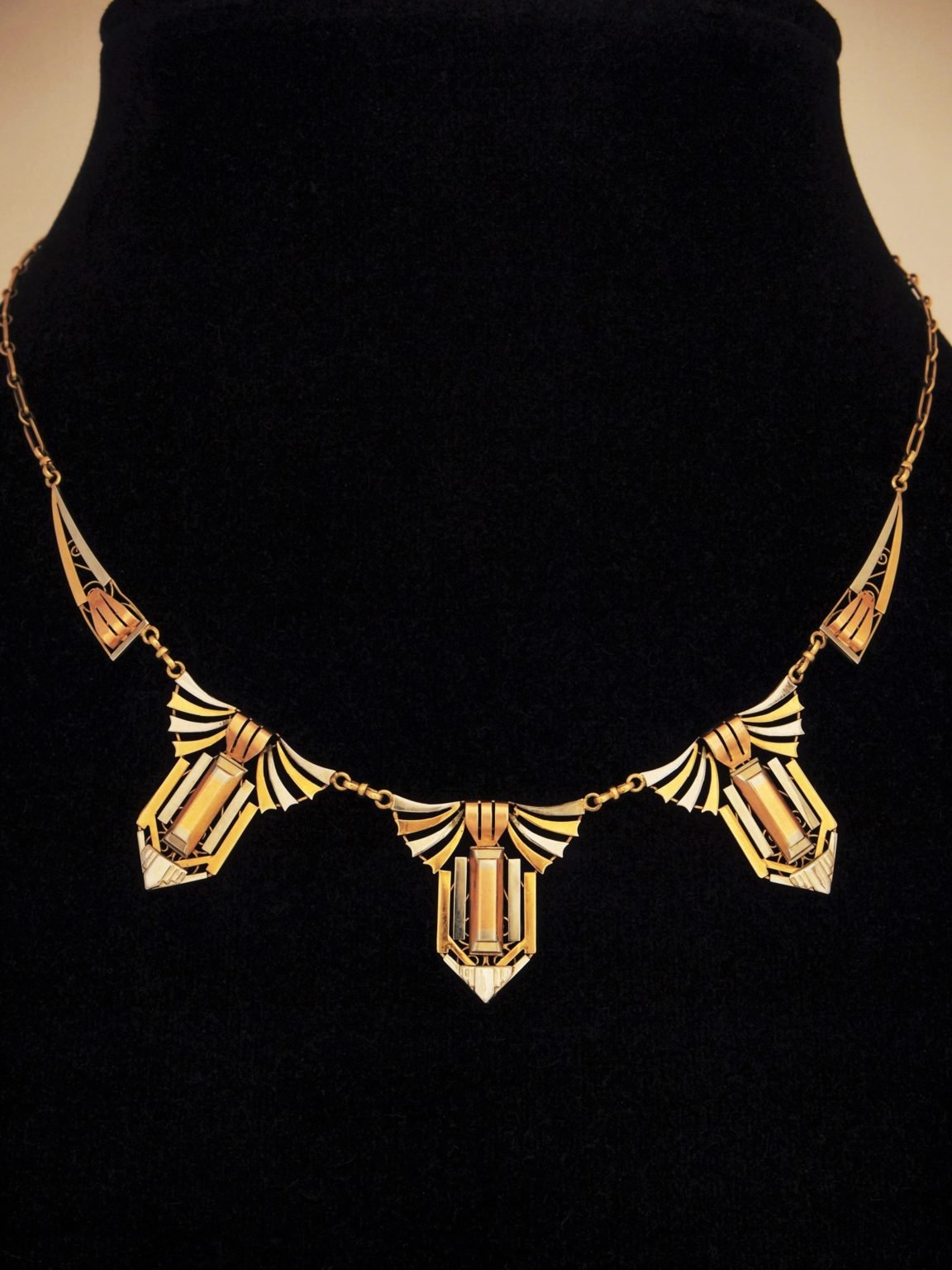 French Art Deco Gold Necklace* - Nouveau Deco Arts